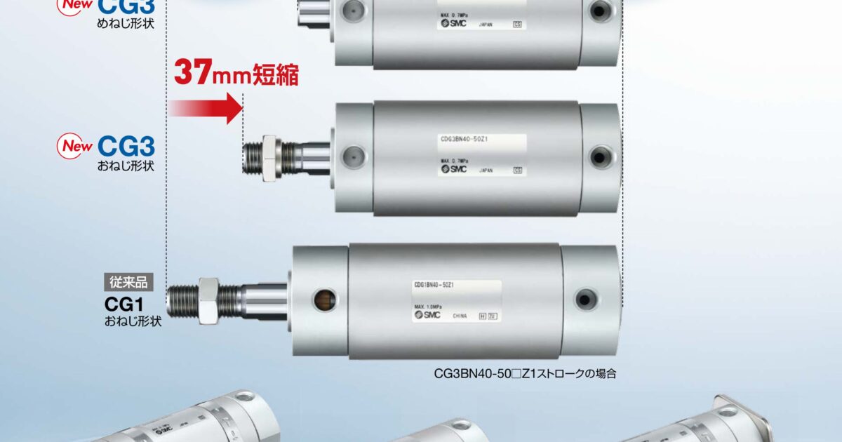 【SMC】エアシリンダ ショートタイプ CG3-Z1 Series | 株式会社 UK